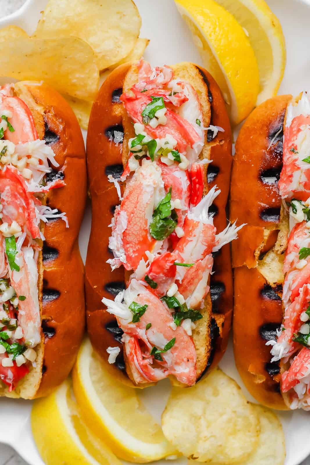Warm + Buttery Grilled Crab Roll - The Wooden Skillet