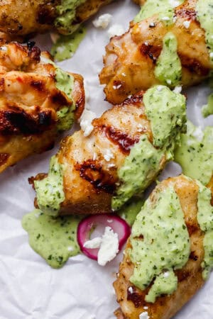 Grilled Peruvian Chicken Wings - The Wooden Skillet