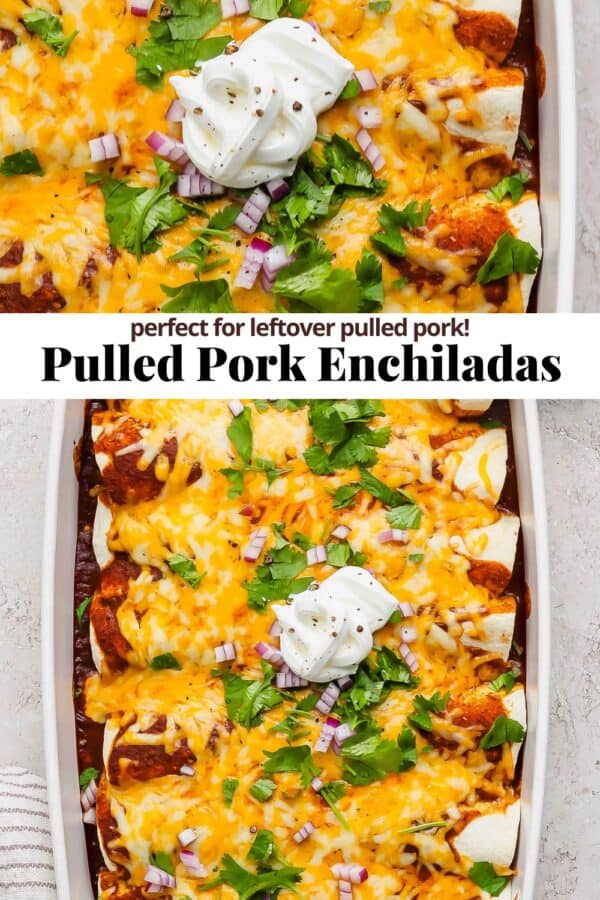 Pulled Pork Enchiladas - The Wooden Skillet