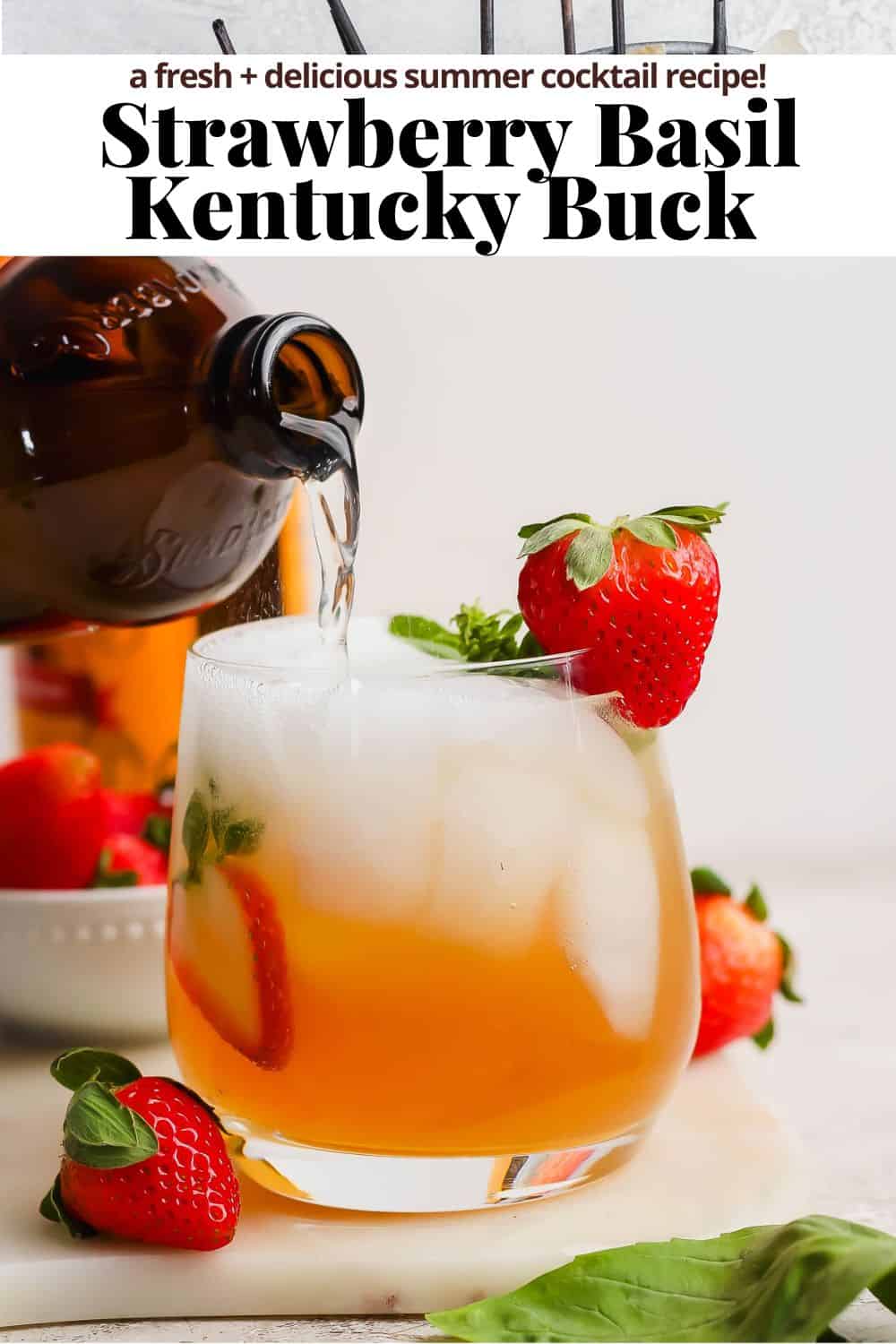 Strawberry Basil Kentucky Buck - The Wooden Skillet