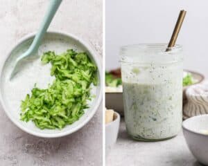Tzatziki Salad Dressing (Easy, Creamy & Fresh) - The Wooden Skillet