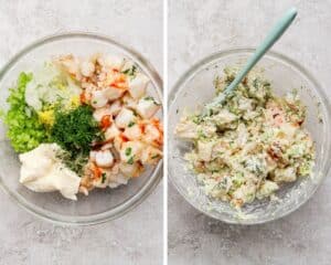 Light + Creamy Lobster Salad - The Wooden Skillet