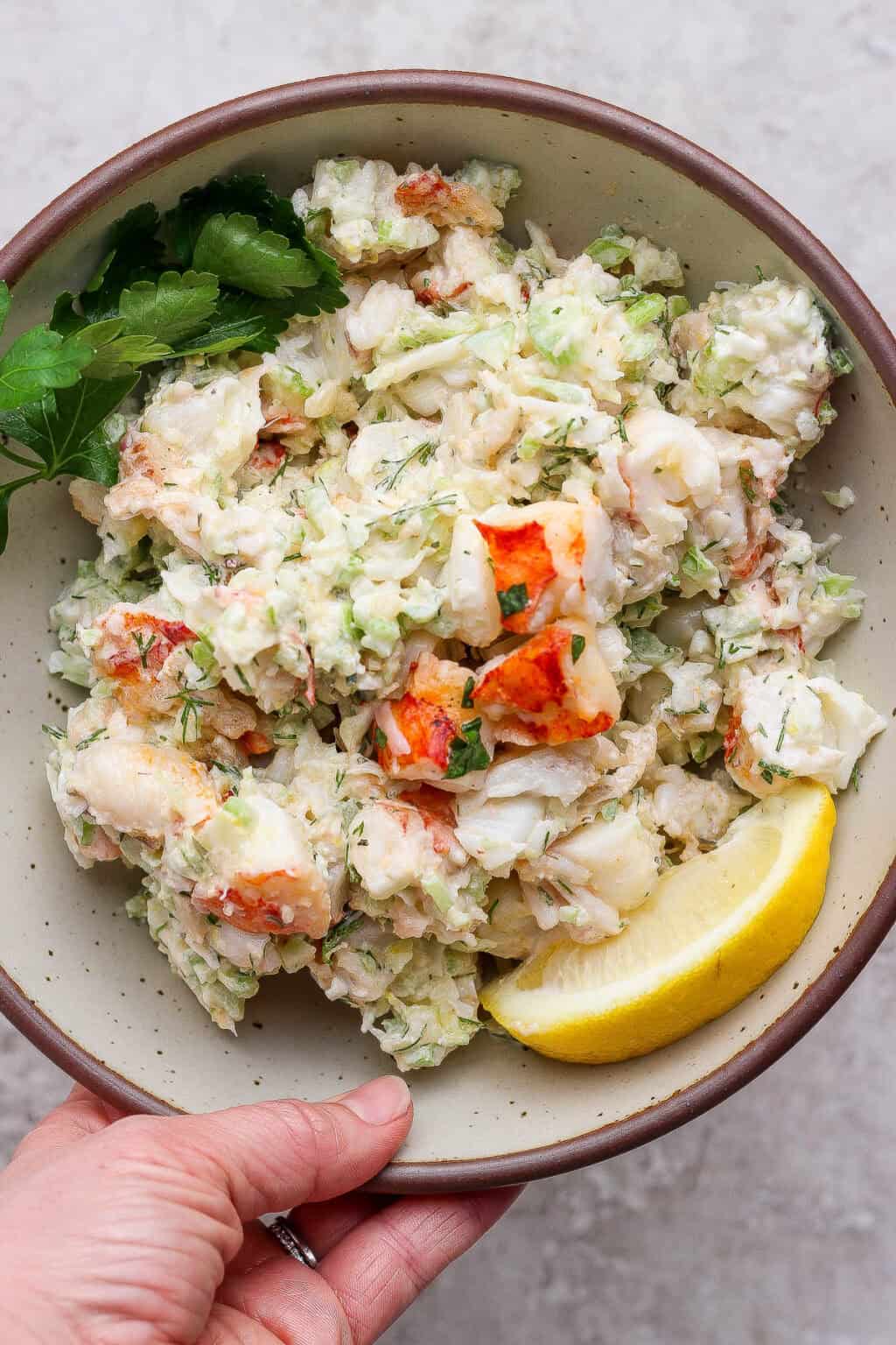 Light + Creamy Lobster Salad - The Wooden Skillet
