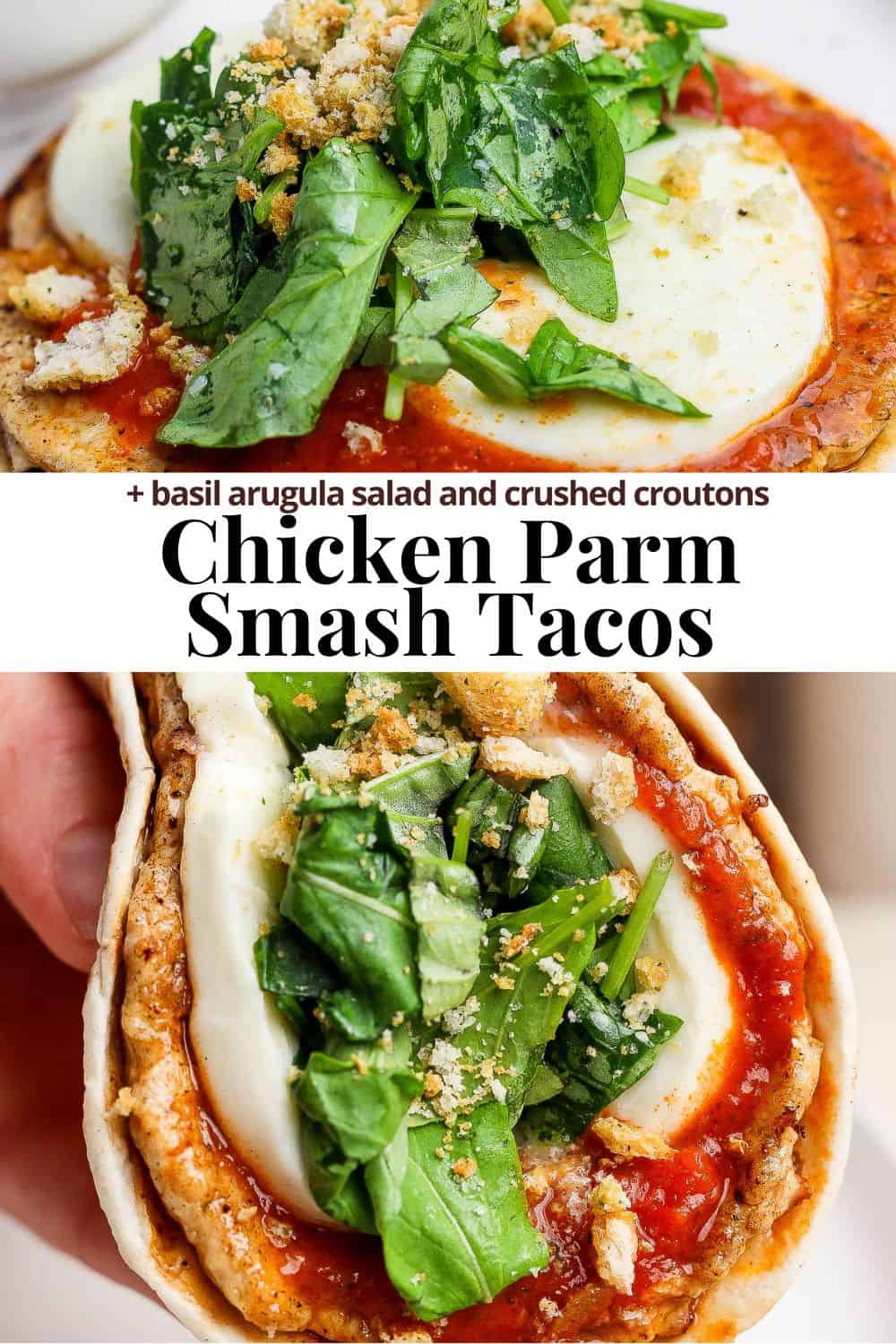 Chicken Parm Smash Tacos - The Wooden Skillet