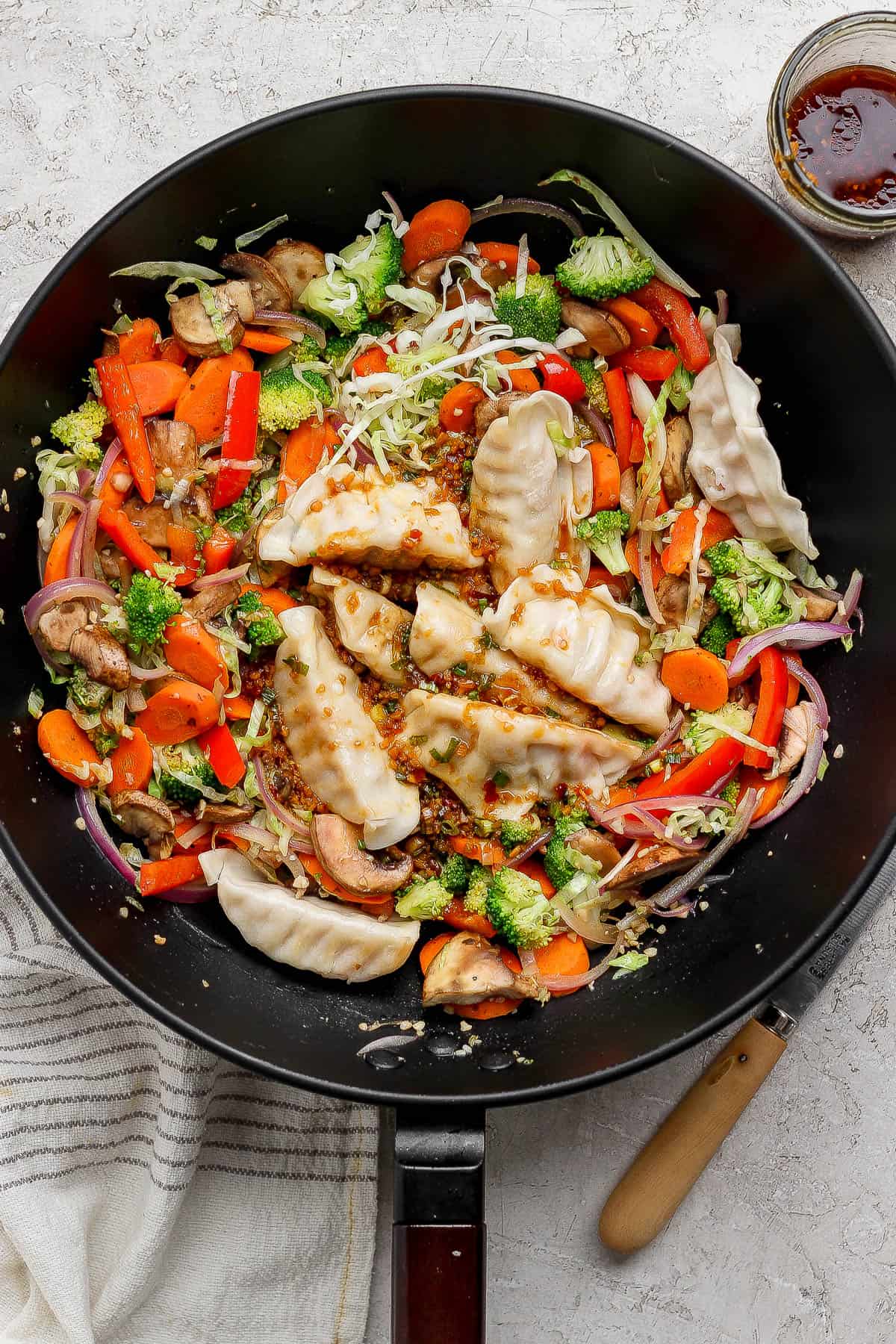 Potsticker Stir Fry - The Wooden Skillet