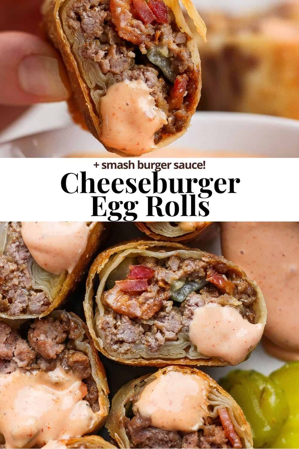 Cheeseburger Egg Rolls - The Wooden Skillet